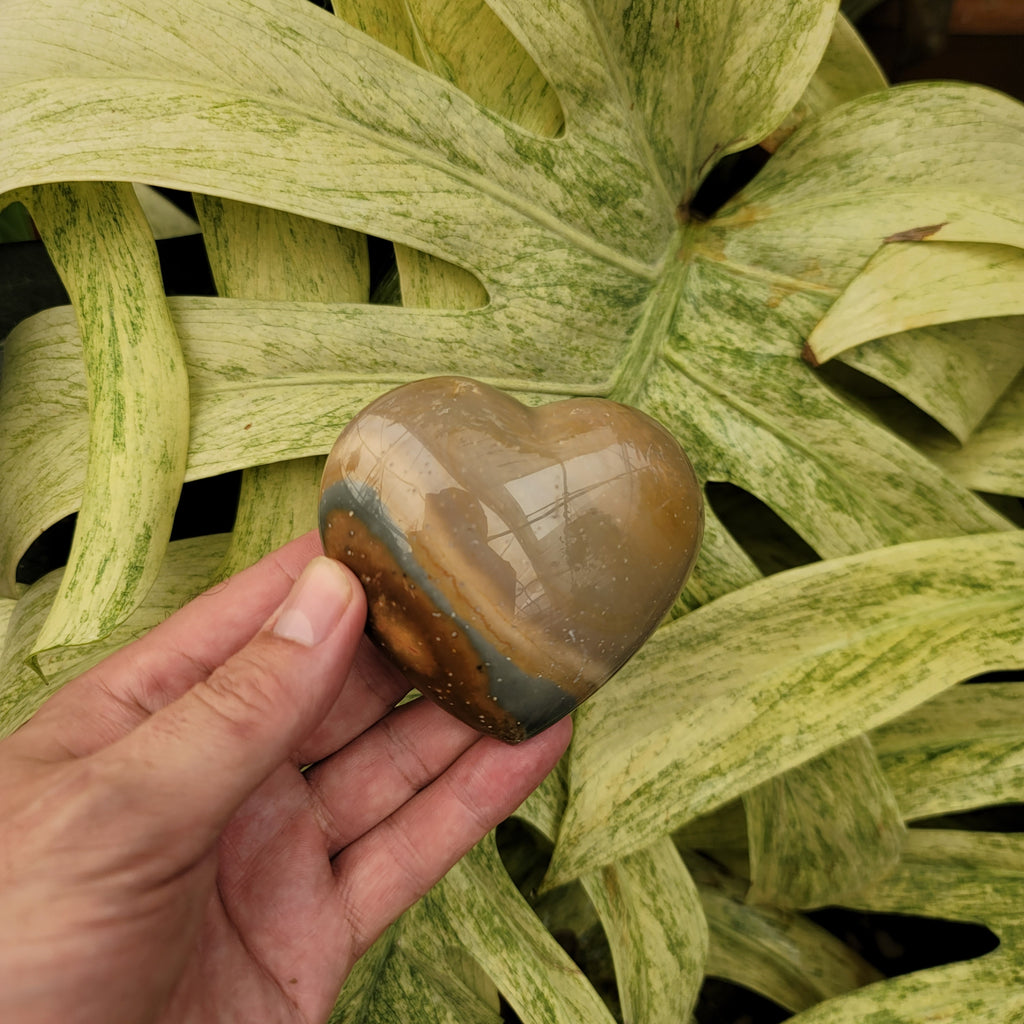 Polychrome Jasper Heart (8.70 oz _ SL-378) – Steve's Leaves